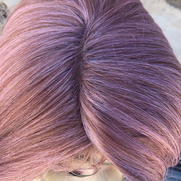 Accessories | Pink Pastel Short Bob Wig Baby Hair Wispy Layers | Poshmark